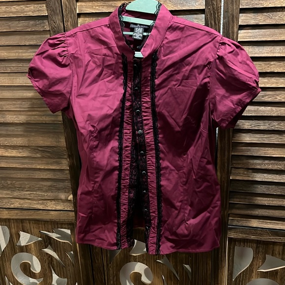 Morbid Threads | Tops | Morbid Womens Size Xxl Top Maroon With Black ...